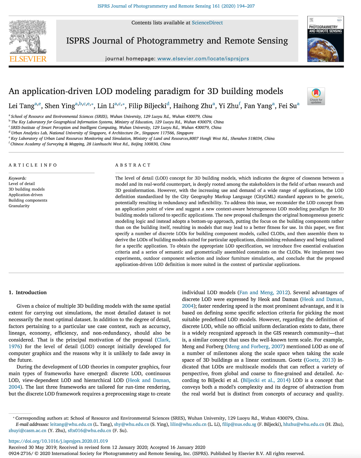 Introducing The Application Driven Lod Modeling Paradigm For 3d